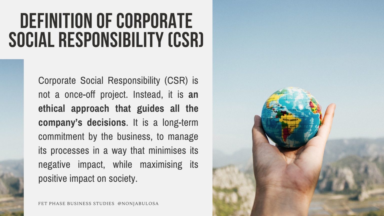 Describe the Differences Between CSR and CSI