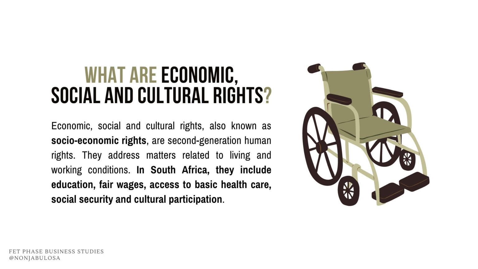 Examples of Economic, Social and Cultural Rights | RSA