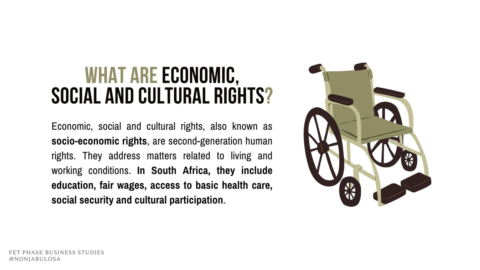 Examples of Economic, Social and Cultural Rights | RSA