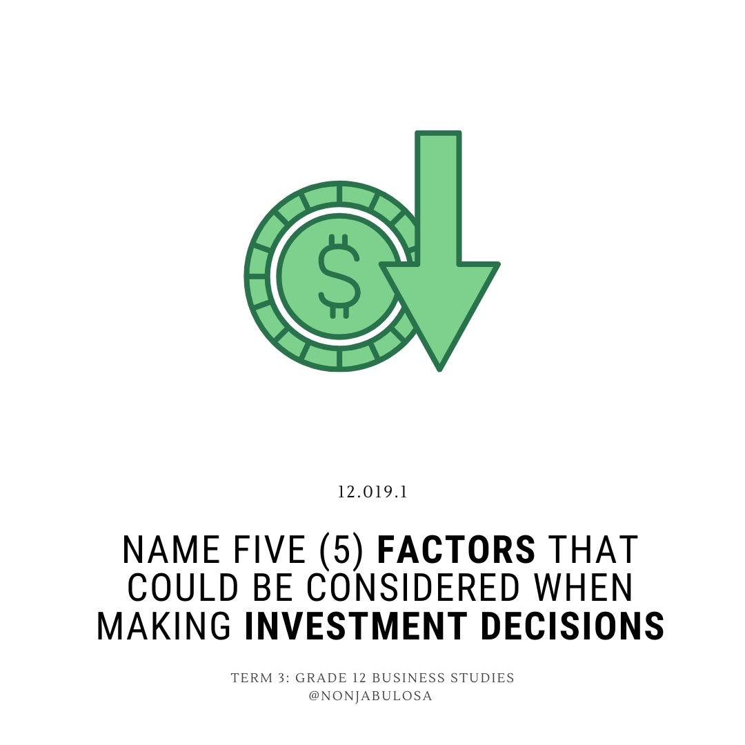 9 Factors to Consider When Making Investment Decisions