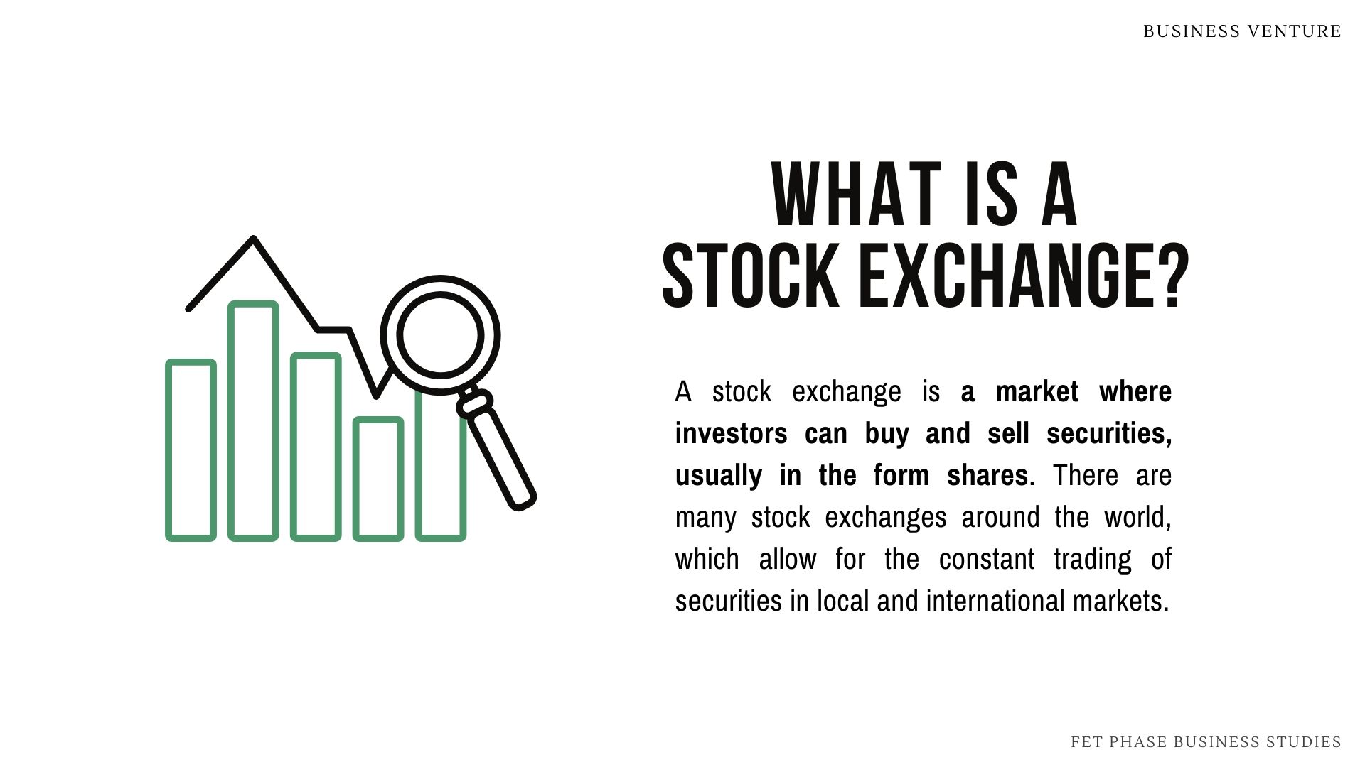 Functions of the JSE: Johannesburg Stock/Securities Exchange